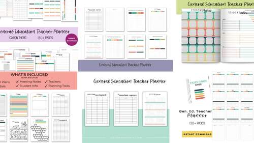 Printable General Education Teacher Planner - Crayons by Play Therapy ...