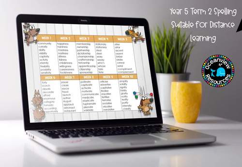 Grade 5 Term 2 Spelling- Suitable for Distance Learning by Oceanview ...