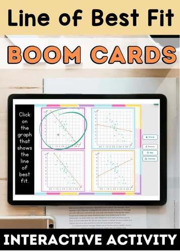 Line of Best Fit – Finding Trend Lines | Boom Cards™ by Math and Glitter