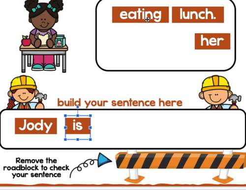 First Grade Digital High-Frequency Words and Simple Sentences Building ...