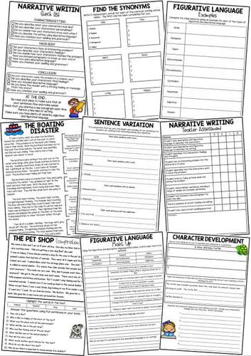 Narrative and Persuasive Writing Worksheet Bundle | TpT