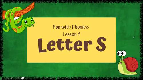 Phonics Letter S Full Lesson Plan (PPT + Worksheet) - Lesson 1 to 3 Bundle