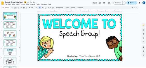 Whole Group Speech Therapy Activity, Winter, Polar Bear, Google Slides ...
