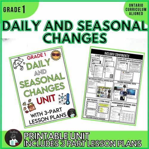 GRADE 1 DAILY AND SEASONAL CHANGES - PRINTABLE UNIT - ONTARIO SCIENCE