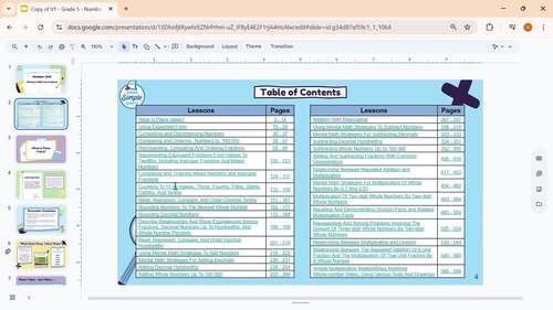 Google Slides Lessons - Ontario Math - Grade 5 - Number Unit | TPT