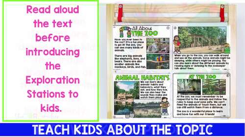 Zoo Activities for Preschool & Pre-K - Zoo Exploration Stations | TPT