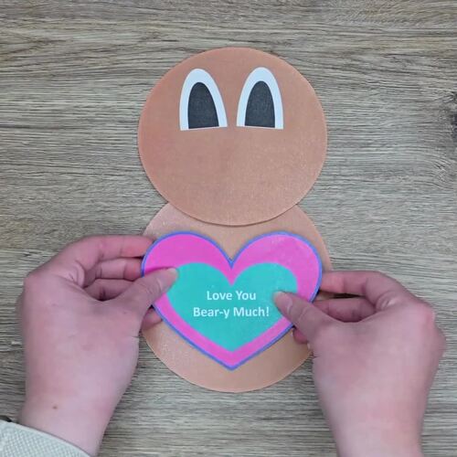 Valentine Bear Craft Template by Mollers Makes It | TPT