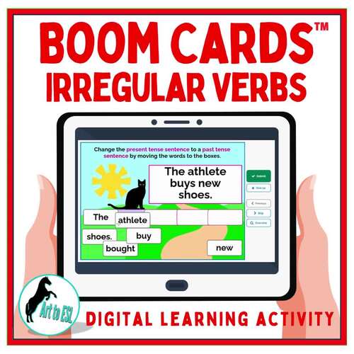 Irregular Verbs BOOM CARDS™ BUNDLE & Presentation-Learn 40 Verbs!