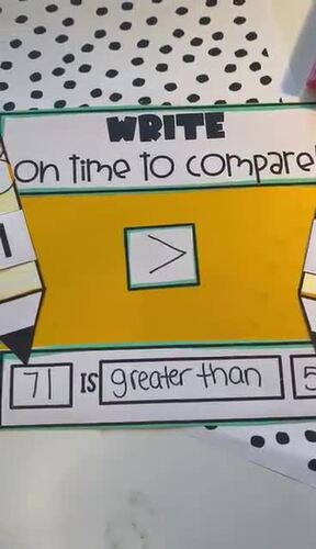 Back to School Comparing Numbers Math Craft Pencil by The Teaching Diva ...