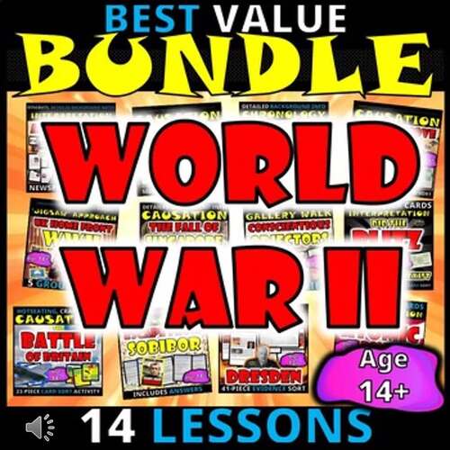 World War Two Unit Bundle | 14 Exam-Ready Lessons & Engaging Activities
