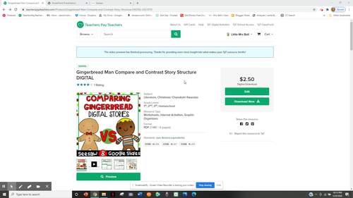 Gingerbread Man Compare and Contrast Worksheets | Printable & Digital