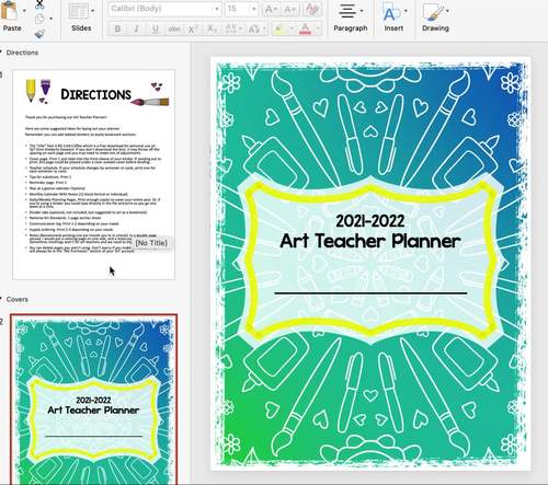 Art Teacher Planner. Editable lesson plan book for art teachers. 2021-2022