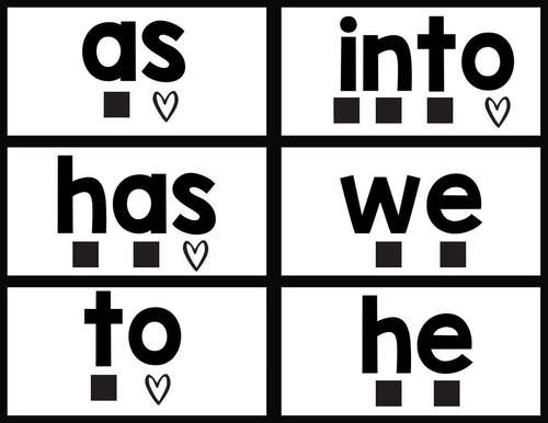 Heart Words Flashcards - Level 1 Trick Words by Elementary on the Eastside