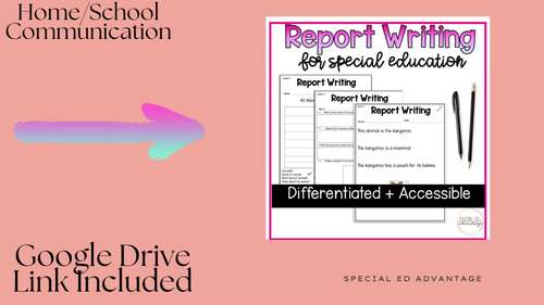 Research Report Writing Unit for Special Education and ESL Students