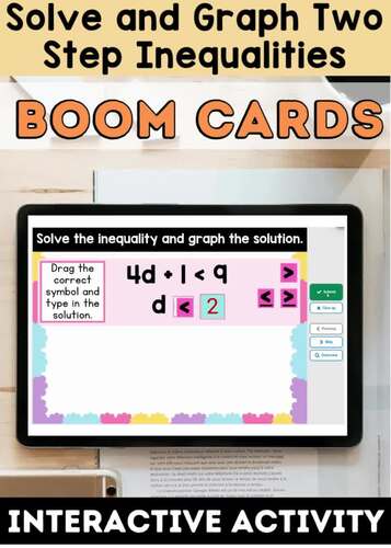 Solving & Graphing Two-Step Inequalities – Step-by-Step Scaffolded Boom ...