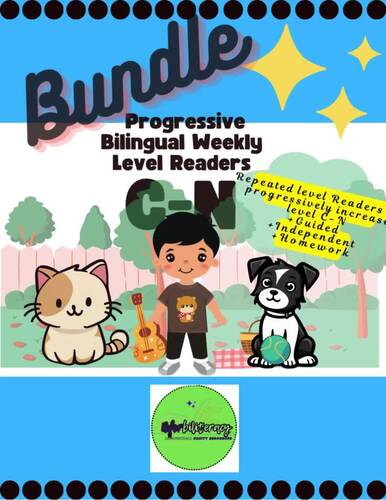 BUNDLE!!! CCSS C-N Progressive Bilingual Weekly Level Readers Guided ...