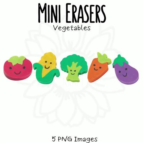 Veggie Mini Erasers | Mockup Movable Supplies for TPT Sellers by Kyla's ...