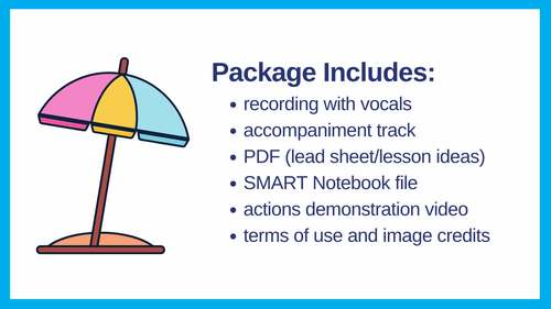 Summer Song Package - Summer Activities Action Song by Lisa's Classroom ...