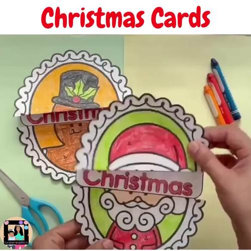 Christmas Greeting Card Craft | December Holiday Craft by Fun Learning ...