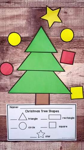Christmas Tree Shapes Craft | 2D Shapes Math Craft | Preschool ...