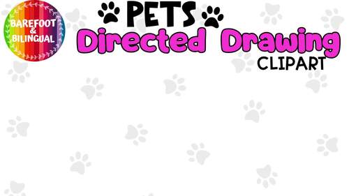 Pet Directed Drawing Clipart | Step By Step Pets Clipart | TPT
