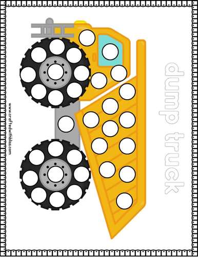 Construction Dot Marker Activity Do A Dot Craft Toddler Fine Motor ...