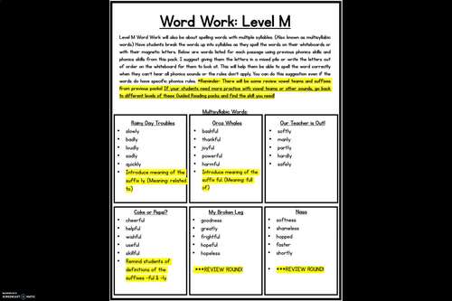 Guided Reading Level M by Julia's Colorful Classroom | TPT