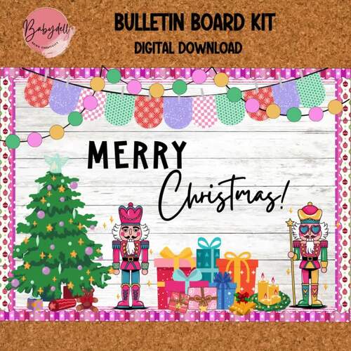 Nutcracker Bulletin Board Kit | Bright Christmas Holiday Classroom Door ...