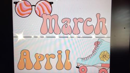 Groovy Retro Calendar and Bunting Set by Allison Utter | TPT