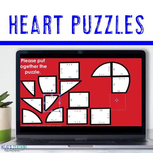 Addition Heart Puzzles: Grandparents Day Math Worksheet Activity Craft ...