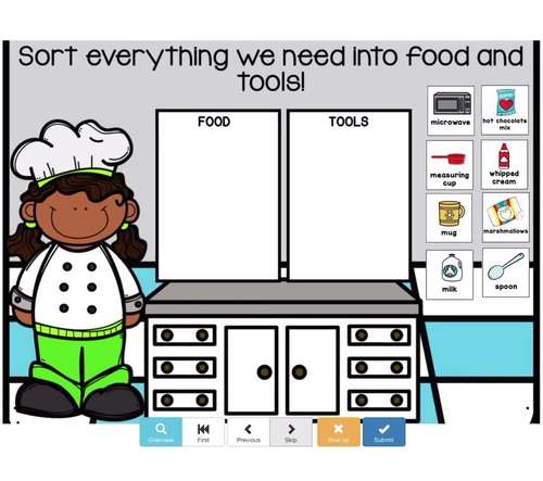 Visual Recipe BOOM Cards™ | MAKING HOT CHOCOLATE | Speech Therapy