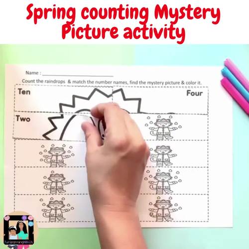 Spring Counting to Ten Activity | Spring Mystery Picture Puzzle Activity