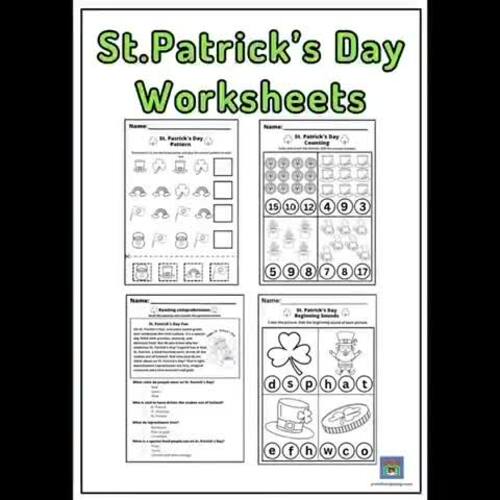 St.Patrick's Day Packet by Preschool Garage | TPT