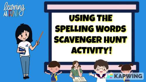 Spelling Words Practice ELA Scavenger Hunt - 1st 2nd 3rd 4th Grade ...