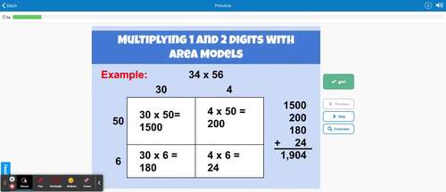 Multiply 2 Digit Numbers with Area Model Boom Card Activity by Math Mom ...