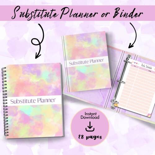 Substitute Planner - Printable Substitute Teacher Binder - Teacher ...