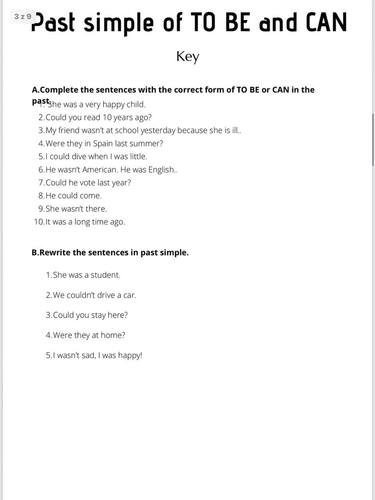 Past tenses | Grammar pack | Worksheets + Cheatsheets ESL by DominikaR