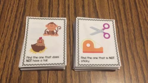Non-Example & Negation Task Cards LEVEL 2 by The Autism Helper | TPT