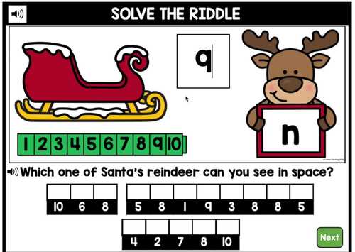 Math Riddle Christmas Boom Cards (Distance Learning) by United Teaching
