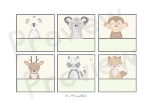 Back To School Editable Animal Themed Classroom Labels & Name Tags