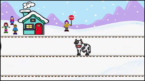 Winter Train Rescue | Interactive PowerPoint Slide Show by Core Connect AAC