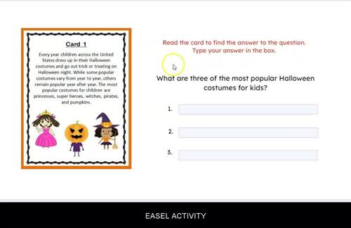 Halloween Activity Scavenger Hunt with Easel Option by CarolJ Creations