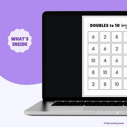 Doubles Bingo | Facts within 10 & 20 (No Prep Printable Game for K–2)