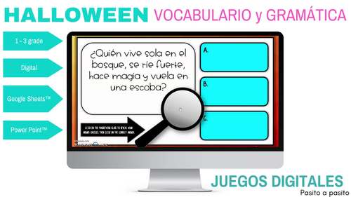 1st Grade Halloween in Spanish activities BUNDLE by Pasito a pasito