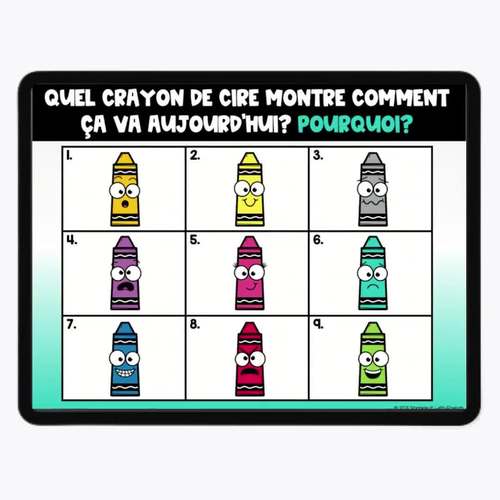 French Digital Feelings Check in | la santé mentale | French emotions