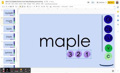 Consonant le Endings Syllable Division Patterns Count Back 3 Rule ...