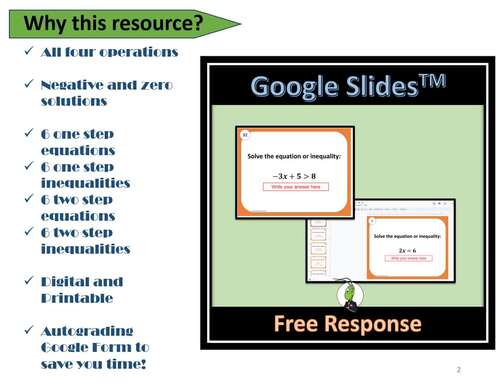 Solving Equations and Inequalities Algebra 1 Task Cards Google | TPT
