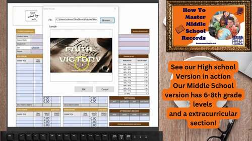 Middle School Transcript Interactive Form by 5 Arrow Homeschool Shop