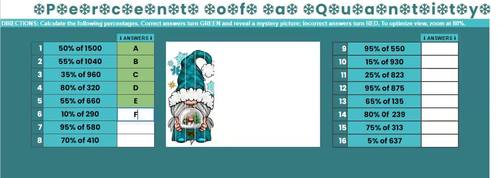 Christmas Percent of a Number Digital and Print Activity | TPT