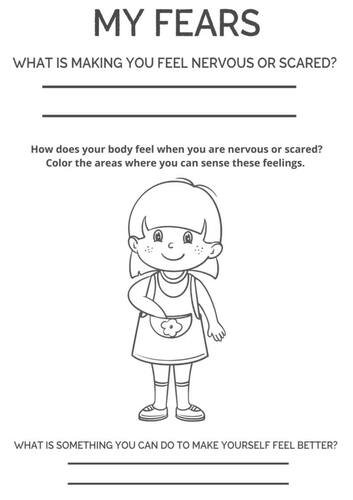 Printable Anxiety Worksheets for Kids | Worry Jar and Letting Go